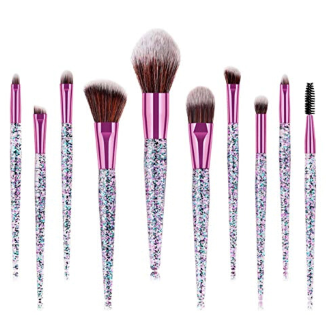 glitter makeup brushes